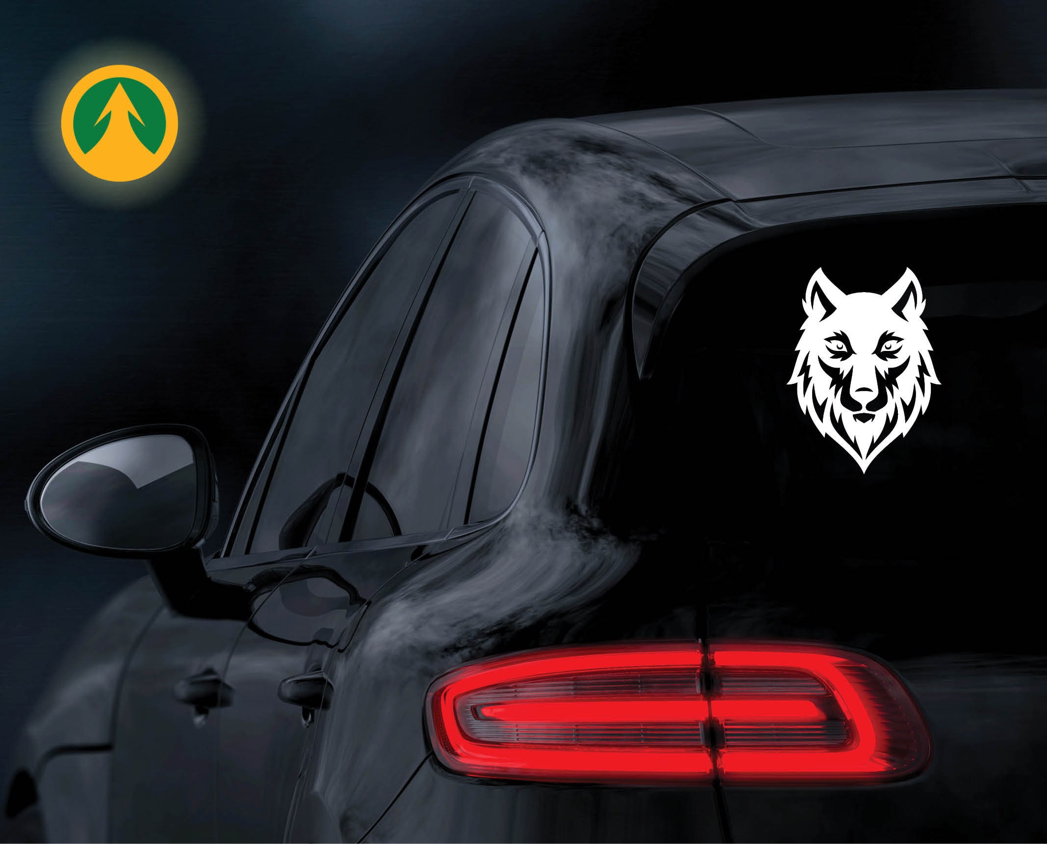 Wolf Head Animal Sticker Decal Vinyl Sign Cup Mug Nursery Wall Metallic ...