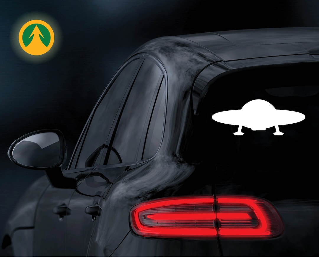 Alien Spaceship Vehicle Sticker Decal Vinyl Sign Cup Mug Nursery Wall ...