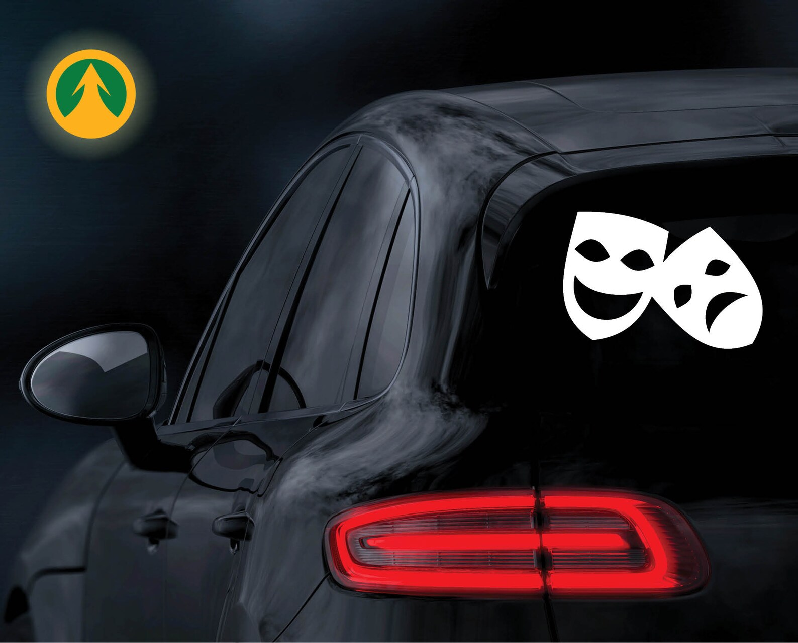 Mask Theater Laugh Cry Sticker Decal Vinyl Sign Cup Mug Nursery Wall ...