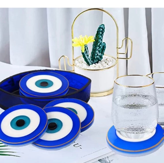 Evil Eye Tray-box and 4 Coasters Set Silicone Mold for Resin - Etsy