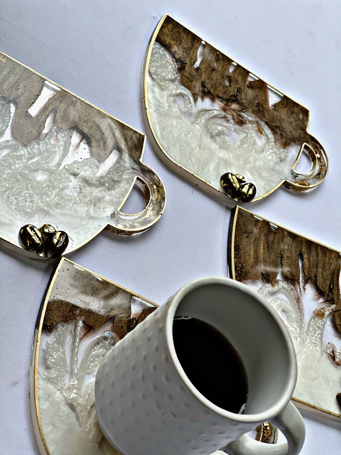 4 Coffee Cup Coasters - Etsy