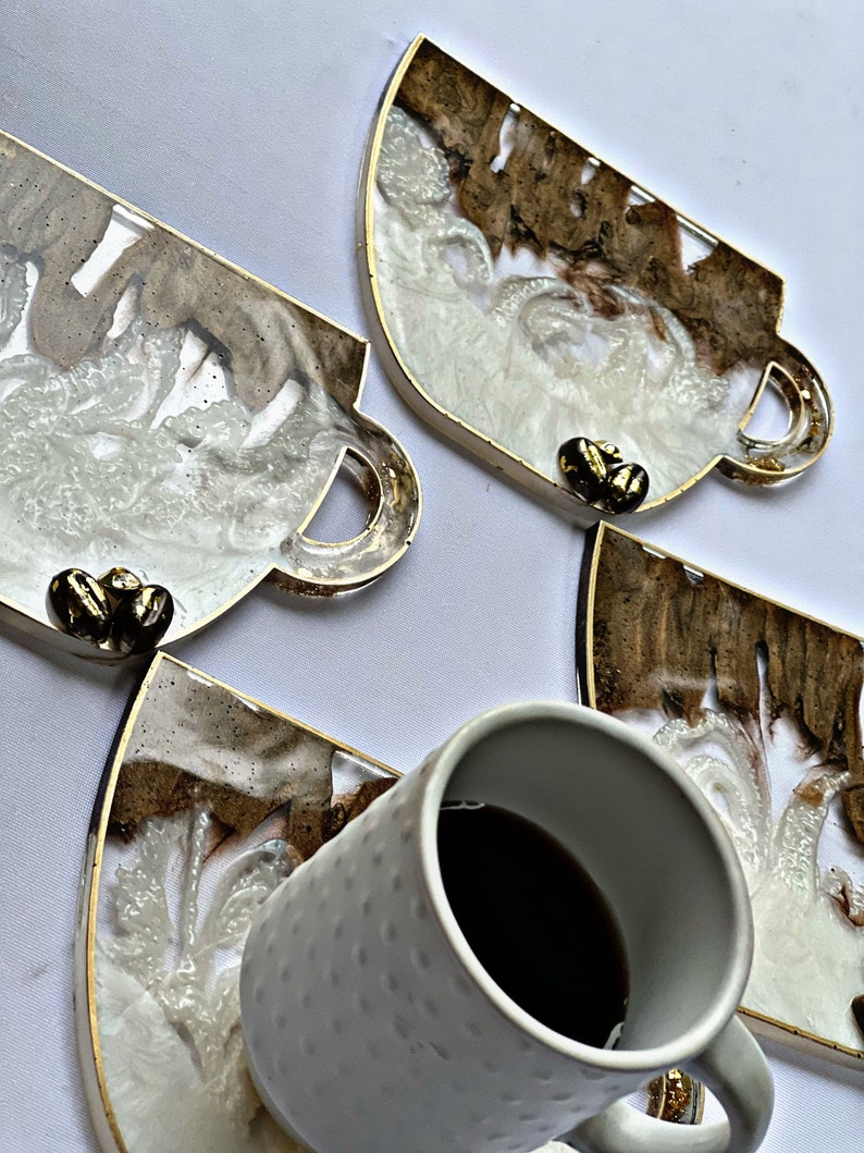 4 Coffee Cup Coasters - Etsy