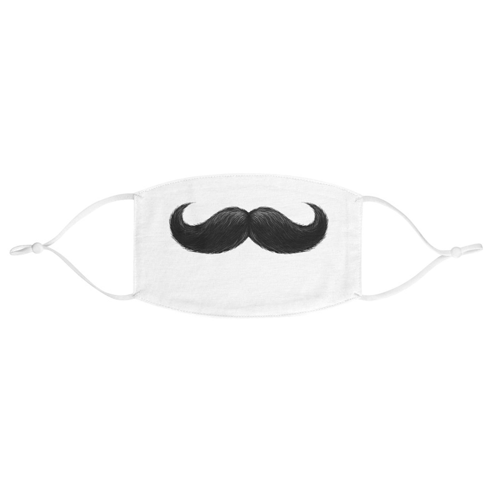 White Fabric Mask Funny Moustache Mask Custom Made Fabric - Etsy