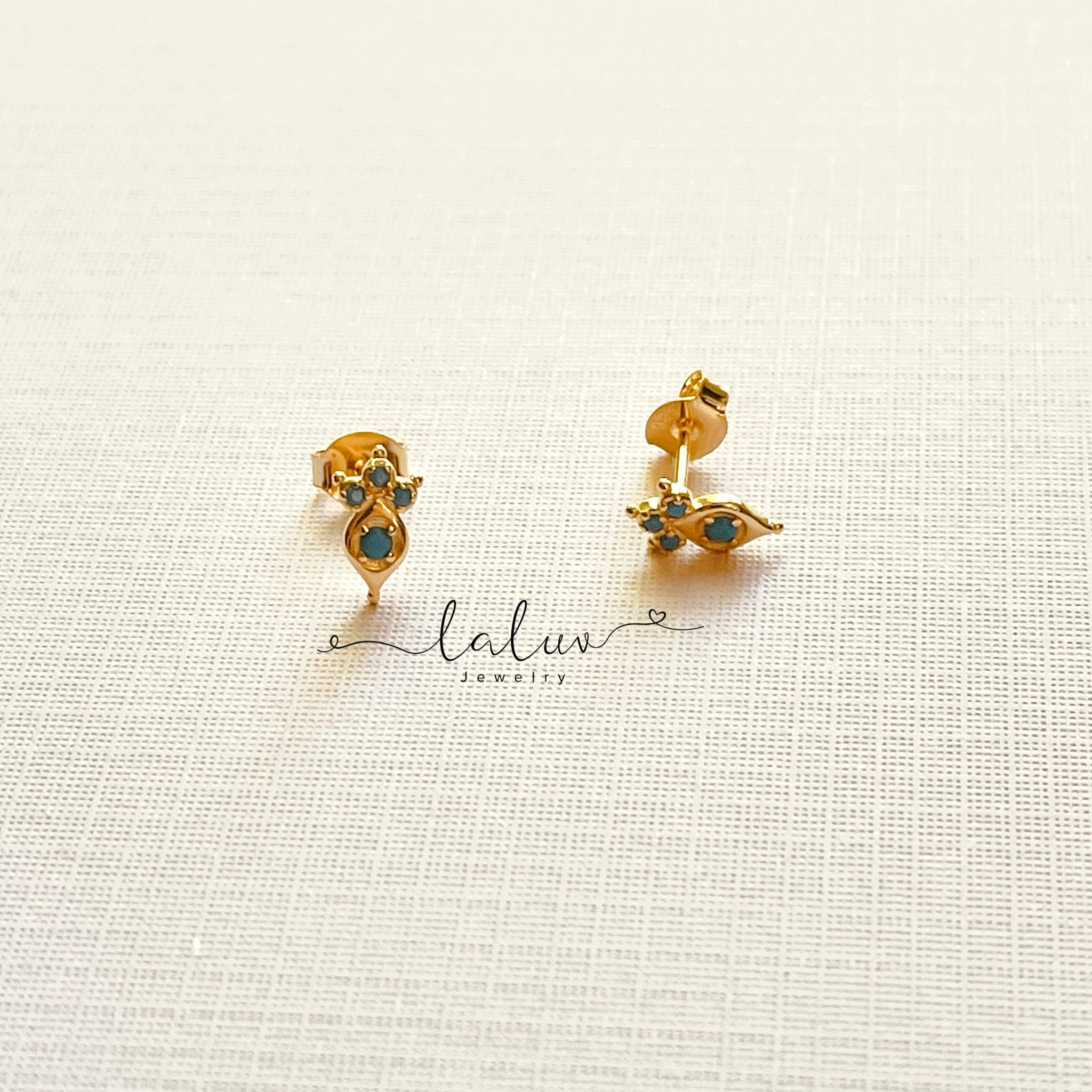 Turquoise Bohemian Flower Stud Earrings Boho Stud Earrings | Etsy