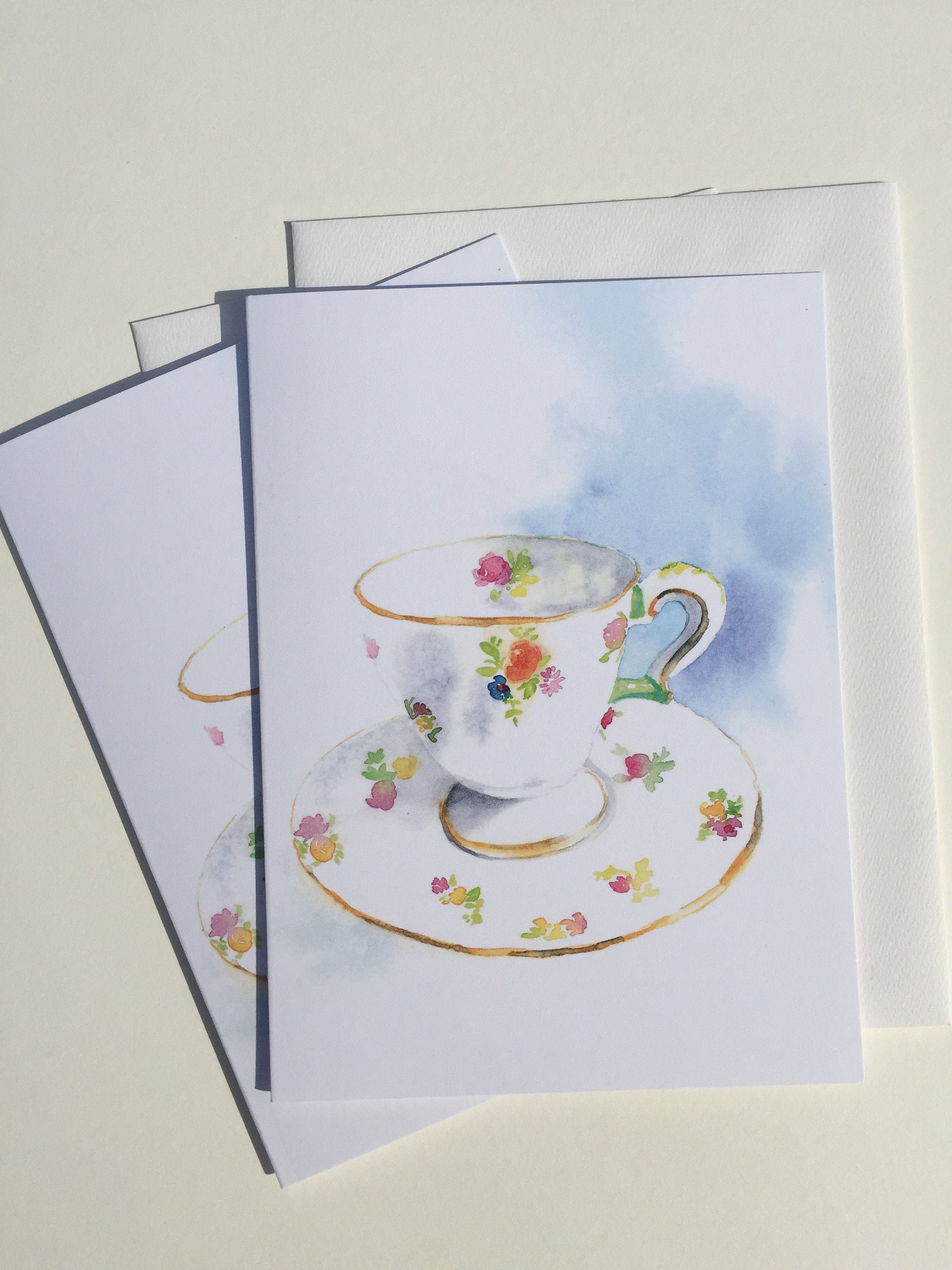 Teacup Cards - Etsy