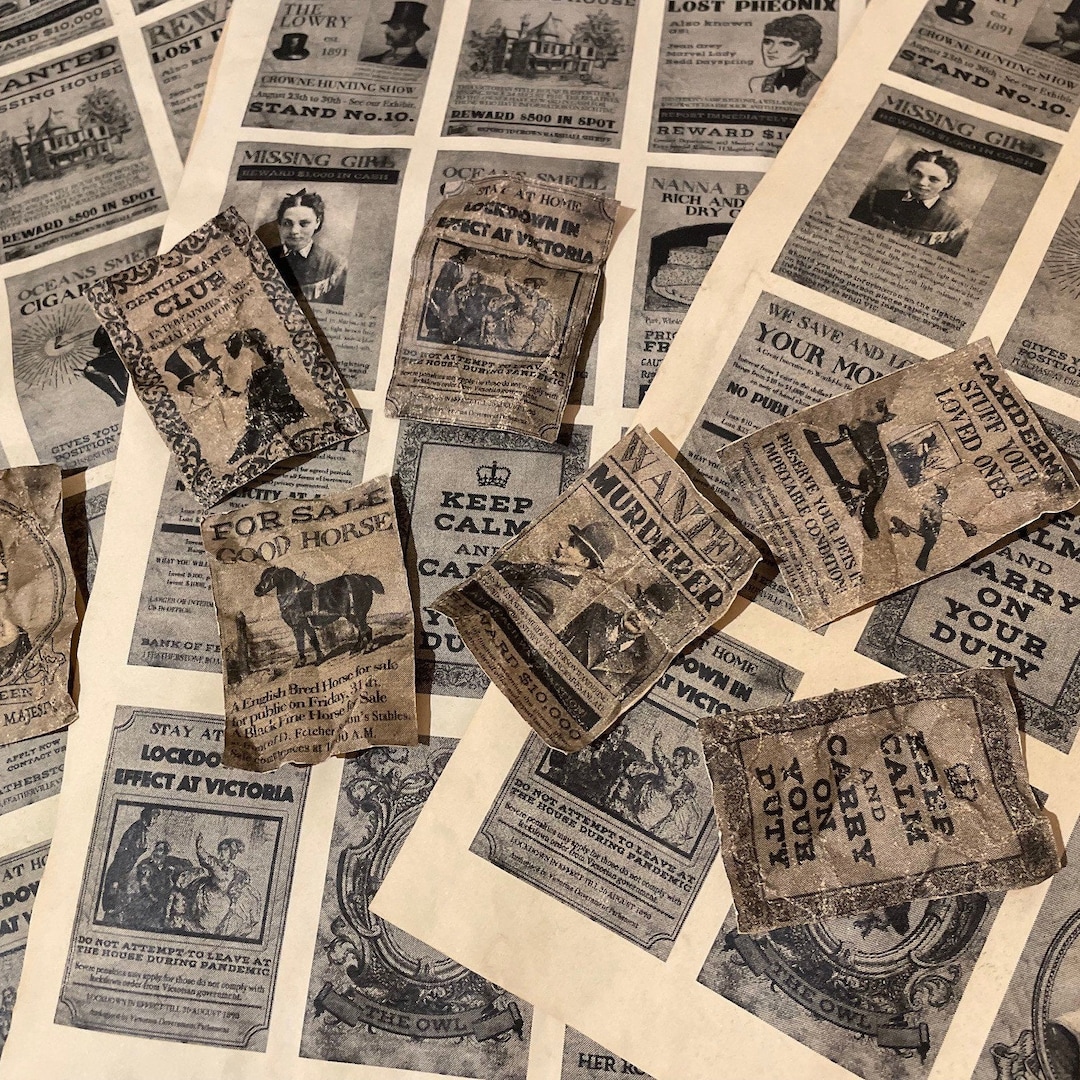 24 X Unique Miniature Posters - 1/12 Scale - Vintage Mini Posters for ...