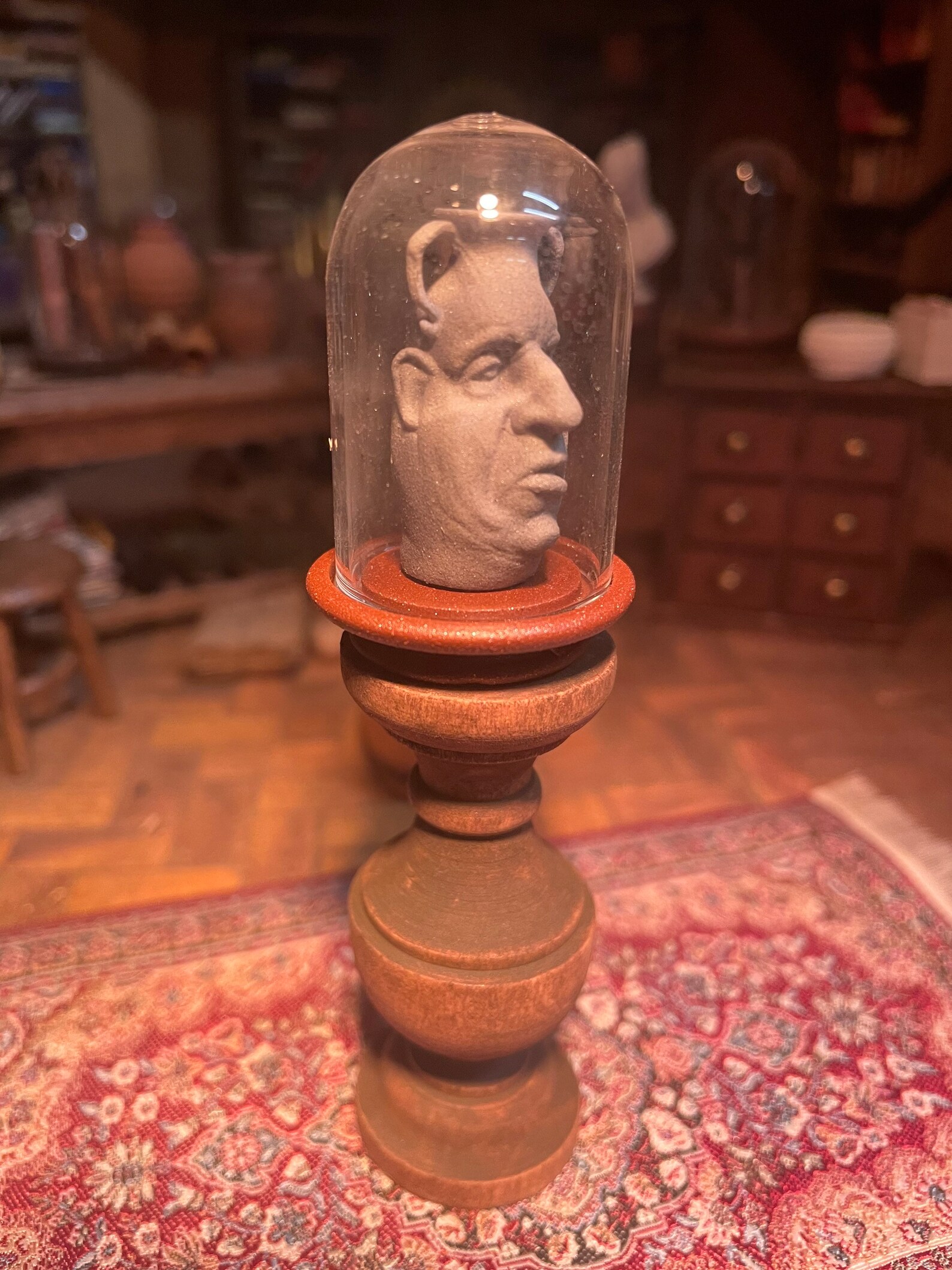 Lost Miniatures Glass Cloche & Wooden Pedestal 1/12 Scale - Etsy