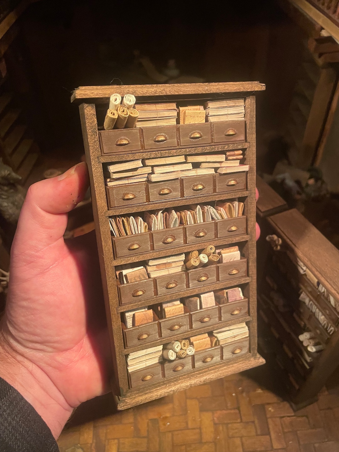 Lost Miniatures - OG Bookcase (type 1) - 6 Shelves - Archive Drawers ...