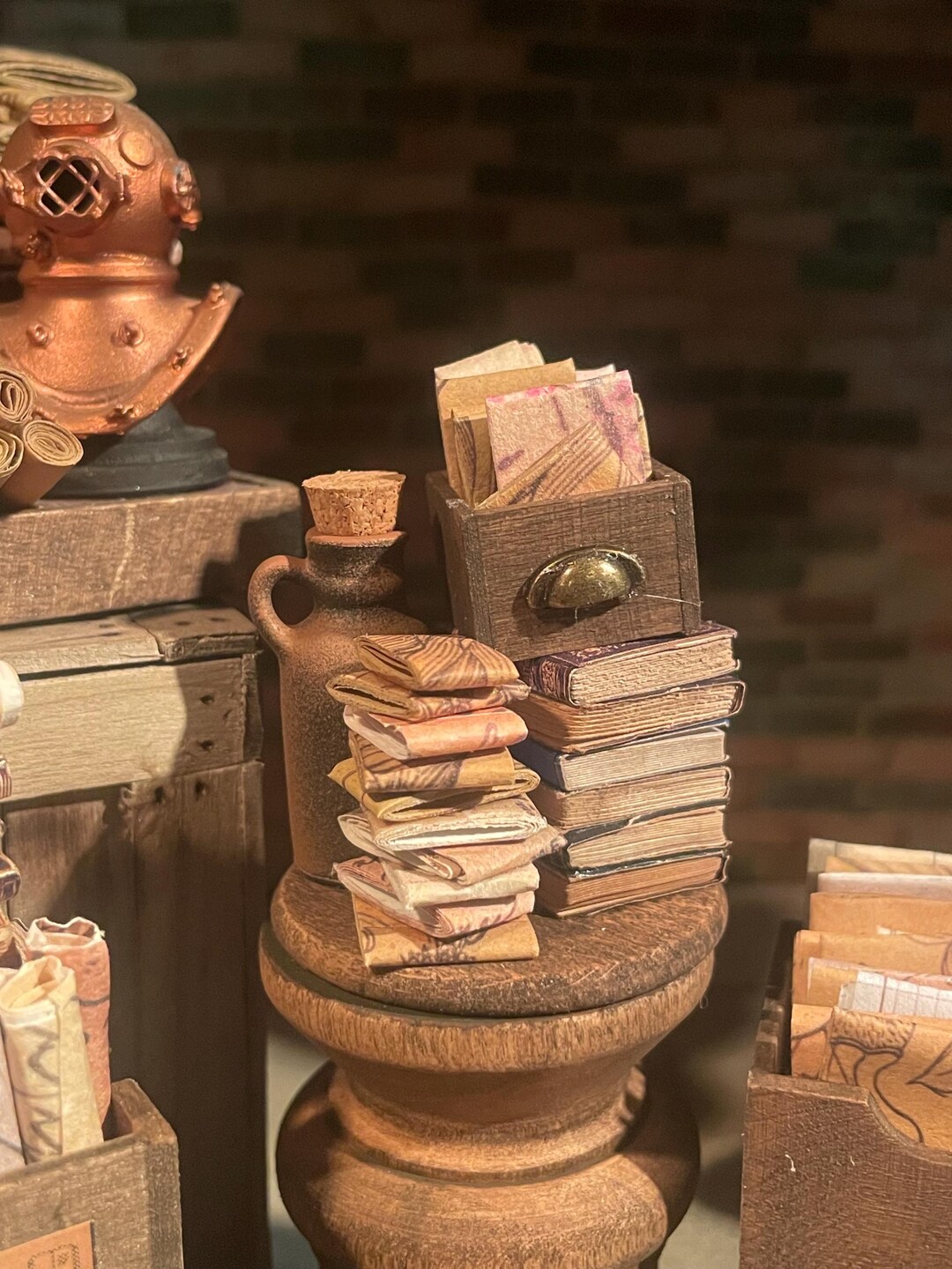 Lost Miniatures - Large Library Stack - Archives / Mini - Dollhouse ...