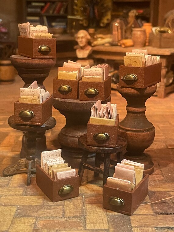 Lost Miniatures Archive Drawers Parchments and Documents - Etsy