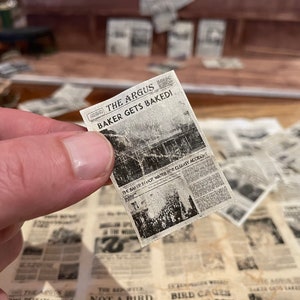 24 X DIY Miniature Newspaper Covers - 1/12 Scale - Mini Headlines! - Etsy
