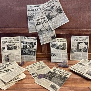 24 X DIY Miniature Newspaper Covers - 1/12 Scale - Mini Headlines! - Etsy