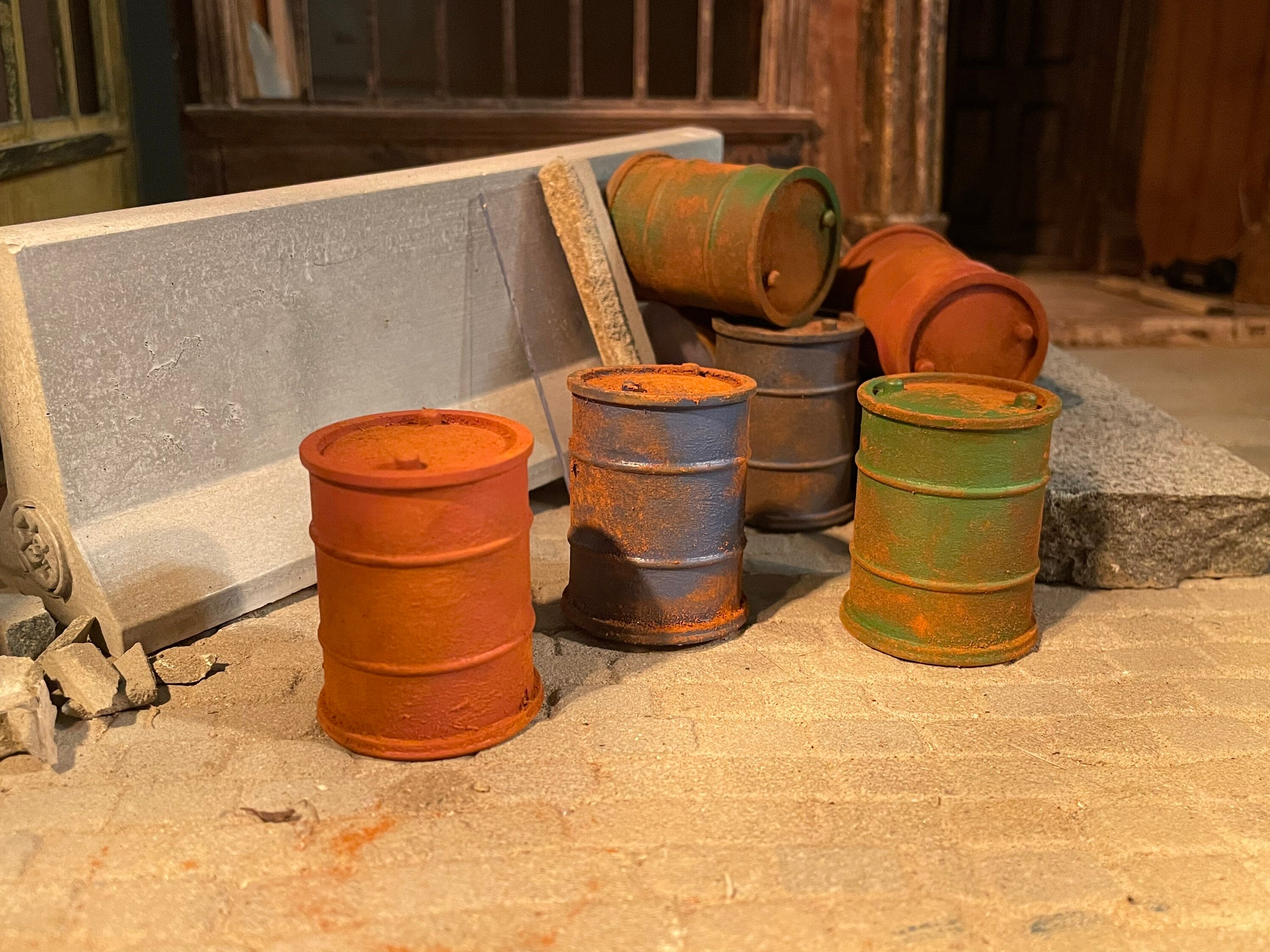 Miniature Oil Barrel 1/12 Scale 80 Gallon Drum Street Track - Etsy