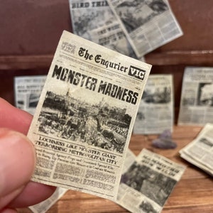 24 X DIY Miniature Newspaper Covers - 1/12 Scale - Mini Headlines! - Etsy