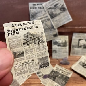 24 X DIY Miniature Newspaper Covers - 1/12 Scale - Mini Headlines! - Etsy