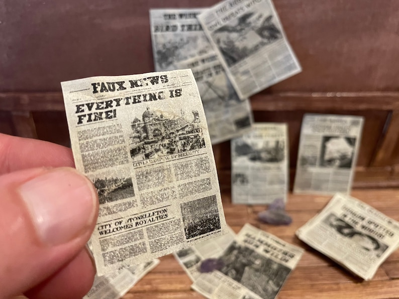 24 X DIY Miniature Newspaper Covers 1/12 Scale Mini - Etsy