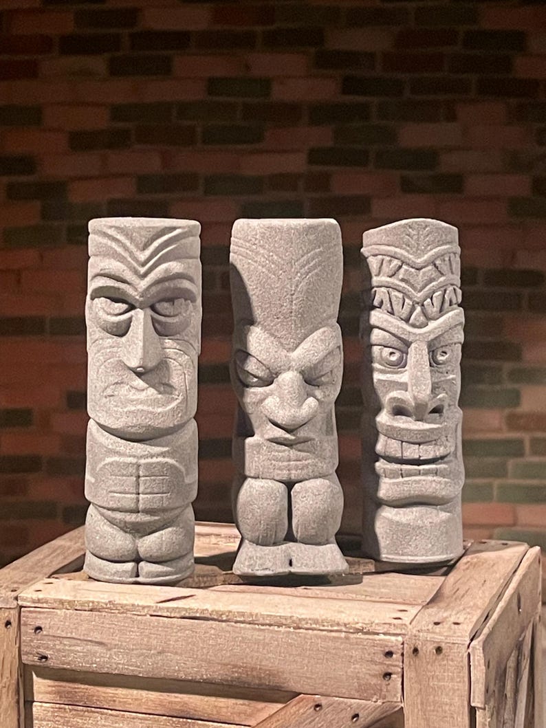 Lost Miniatures - Stone Tiki Totems - Set of 3 - Unique and Ancient ...