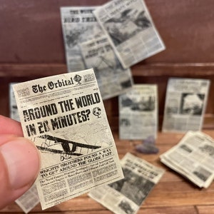 24 X DIY Miniature Newspaper Covers - 1/12 Scale - Mini Headlines! - Etsy