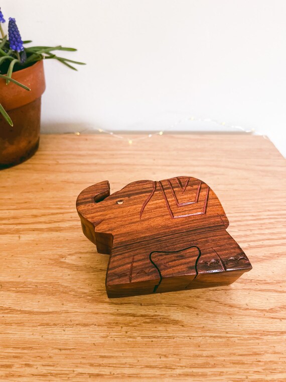 Elephant Puzzle Box - Gem