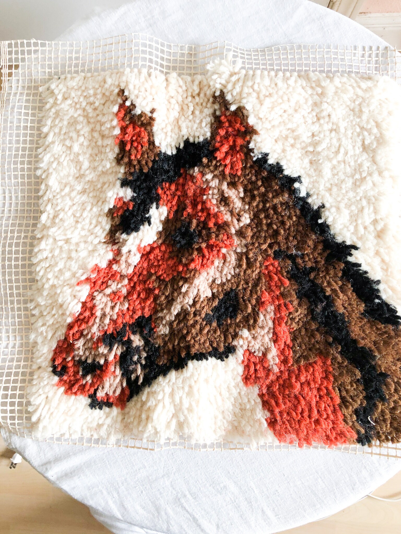 Vintage Horse Head Tapestry unfinished - Etsy UK