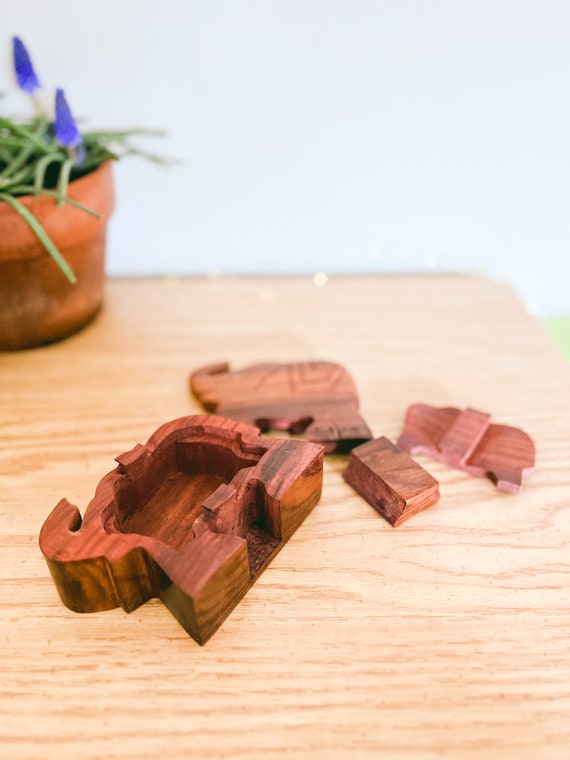 Elephant Puzzle Box - Gem
