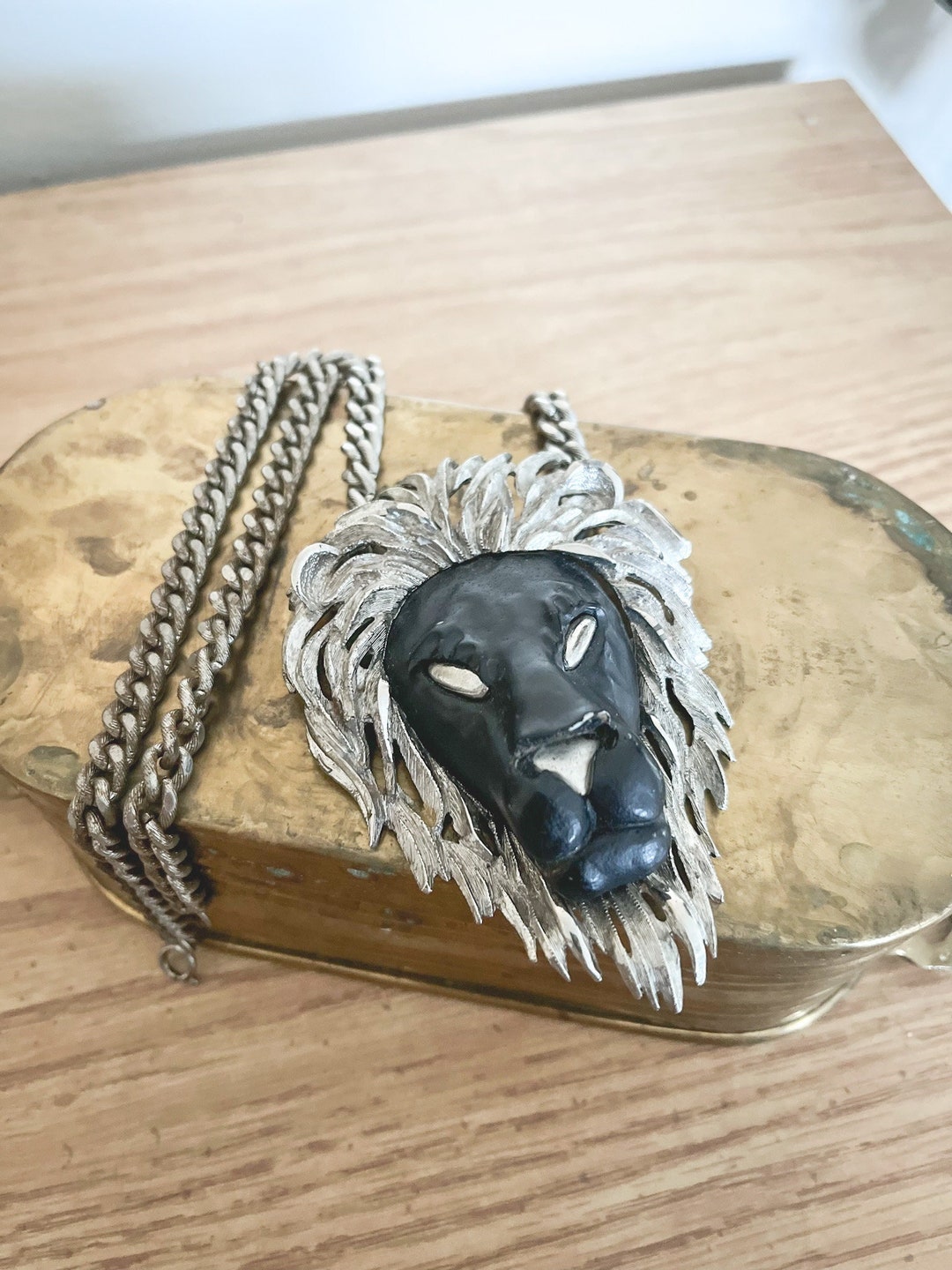 Vintage Razza Lion 1970s Oversized Pendant / Leo Zodiac Pendant - Etsy