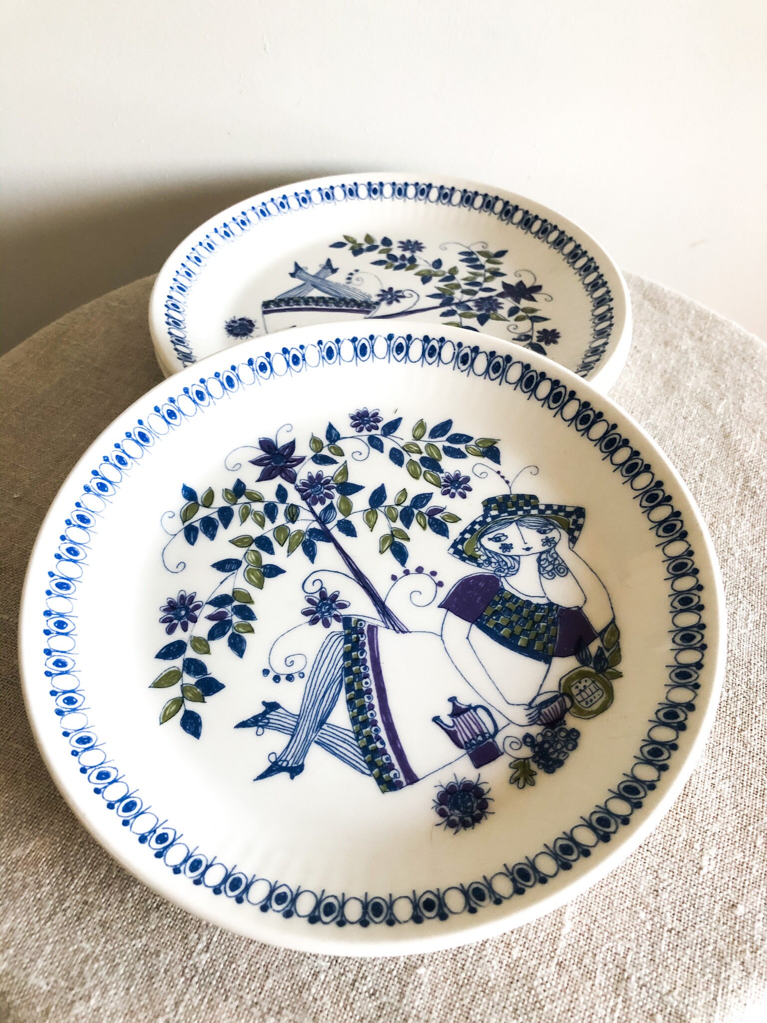 3 Vintage Turi Design Figgjo Lotte Small Side Plates / Scandinavian Mid ...