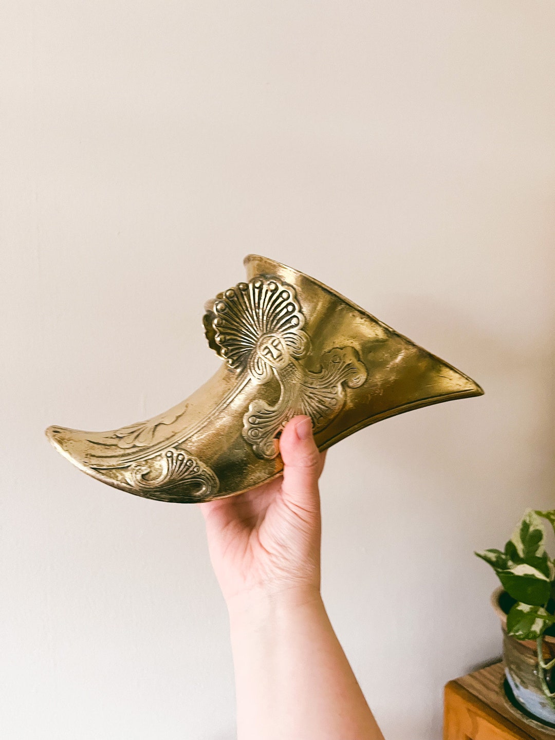 Antique Spanish/conquistador Style Brass Stirrup Shoe / Circa 19th ...