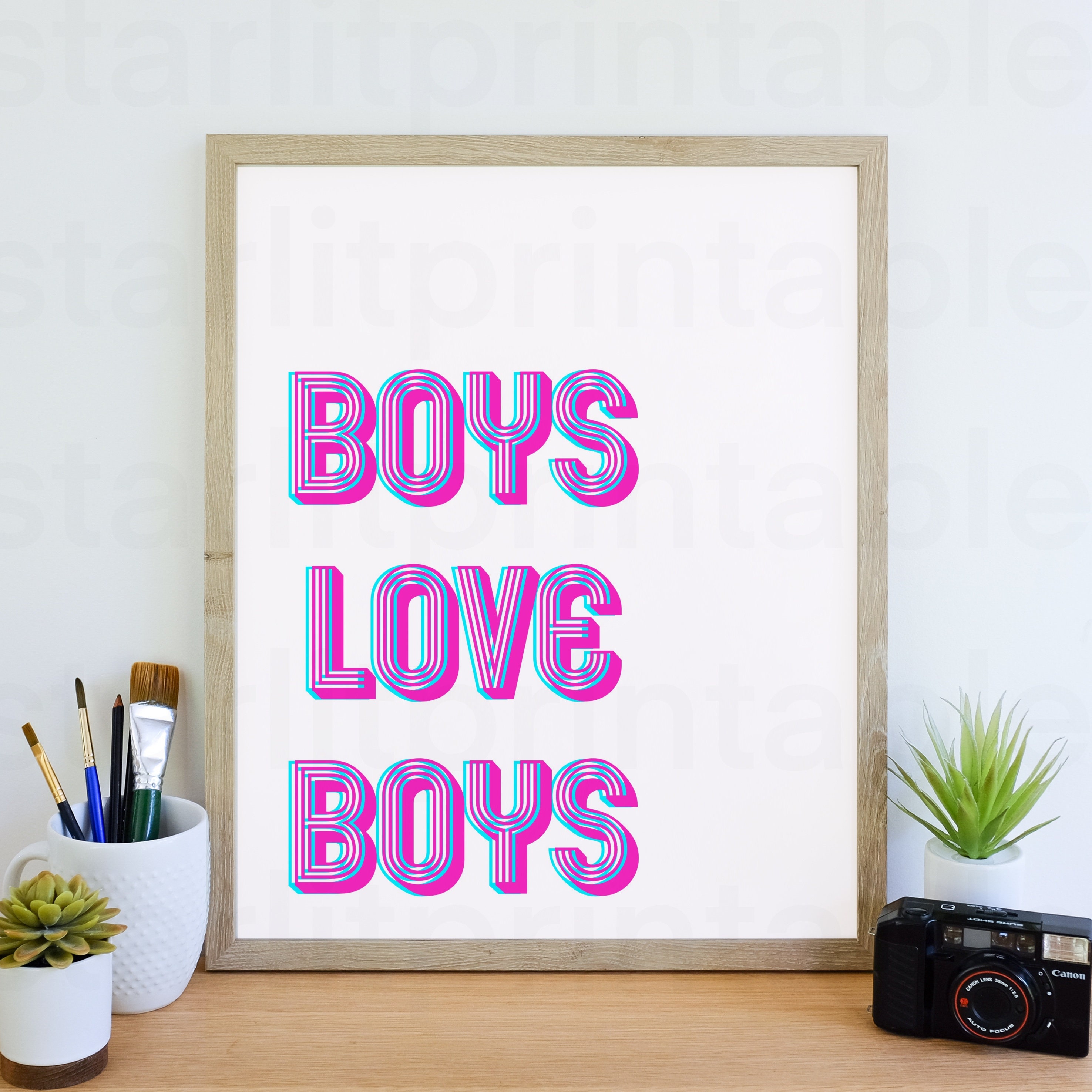 Boys Love Boys Printable Wall Art Retro LGBTQ Decor Print - Etsy.de