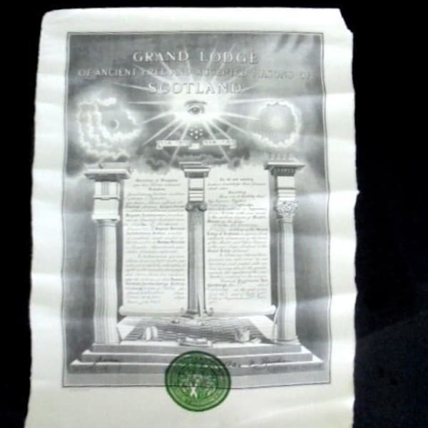 Masonic Certificate - Etsy