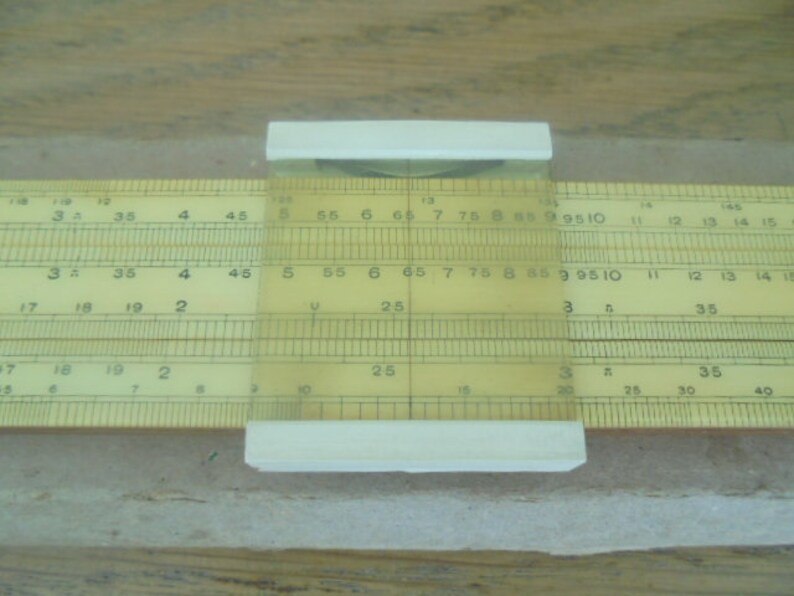 UNIQUE LOG Slide Ruler in Wood and Celluloid Original 1950s in - Etsy
