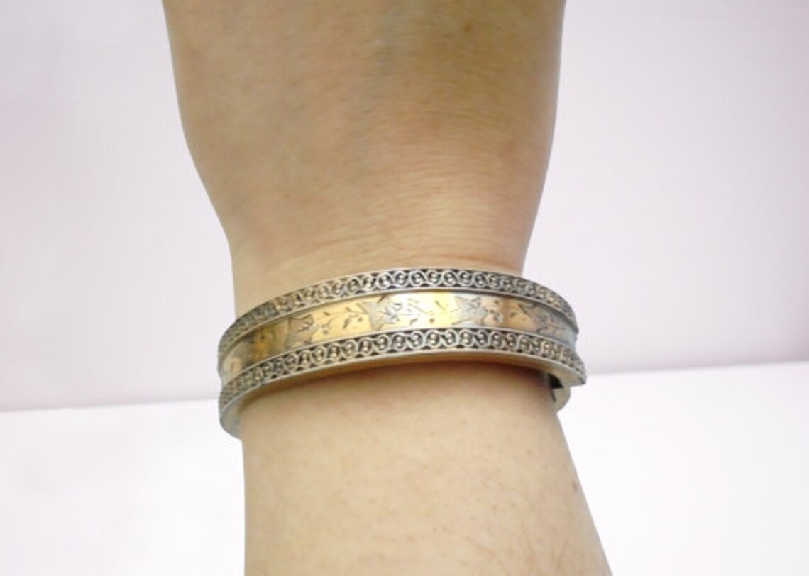 BRACELET VERMEIL in Sterling Silver 925 and Gold 18K John - Etsy