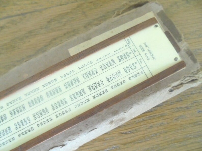 UNIQUE LOG Slide Ruler in Wood and Celluloid Original 1950s in - Etsy
