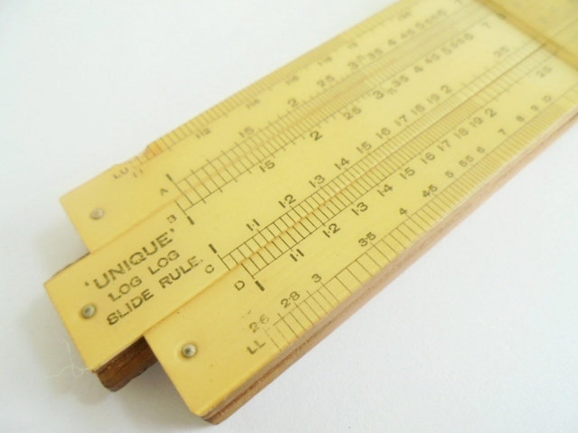 UNIQUE LOG LOG Slide Ruler in Wood and Celluloid Cm 15 With | Etsy