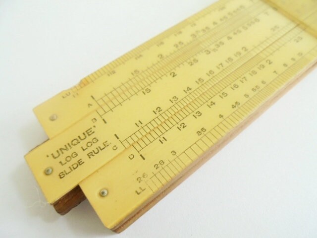 UNIQUE LOG LOG Slide Ruler in Wood and Celluloid Cm 15 With | Etsy