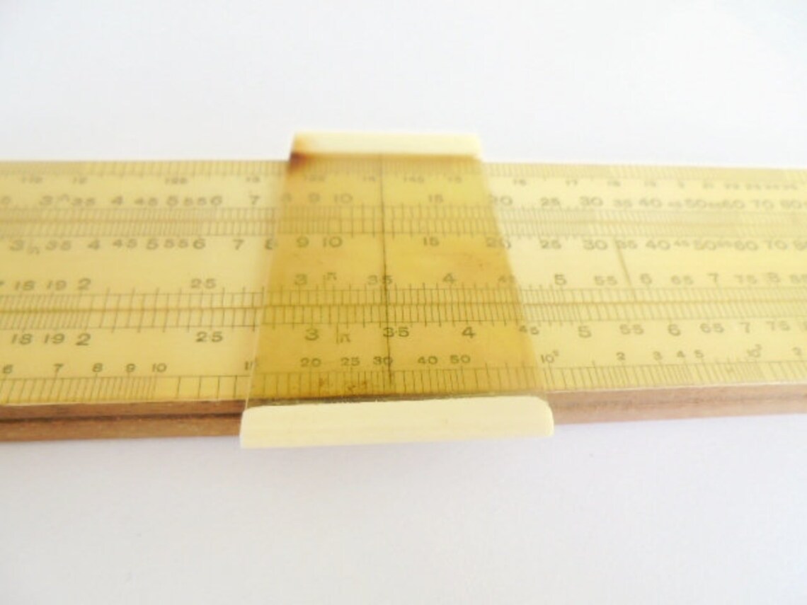 UNIQUE LOG LOG Slide Ruler in Wood and Celluloid Cm 15 With - Etsy