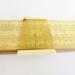 UNIQUE LOG LOG Slide Ruler in Wood and Celluloid Cm 15 With | Etsy