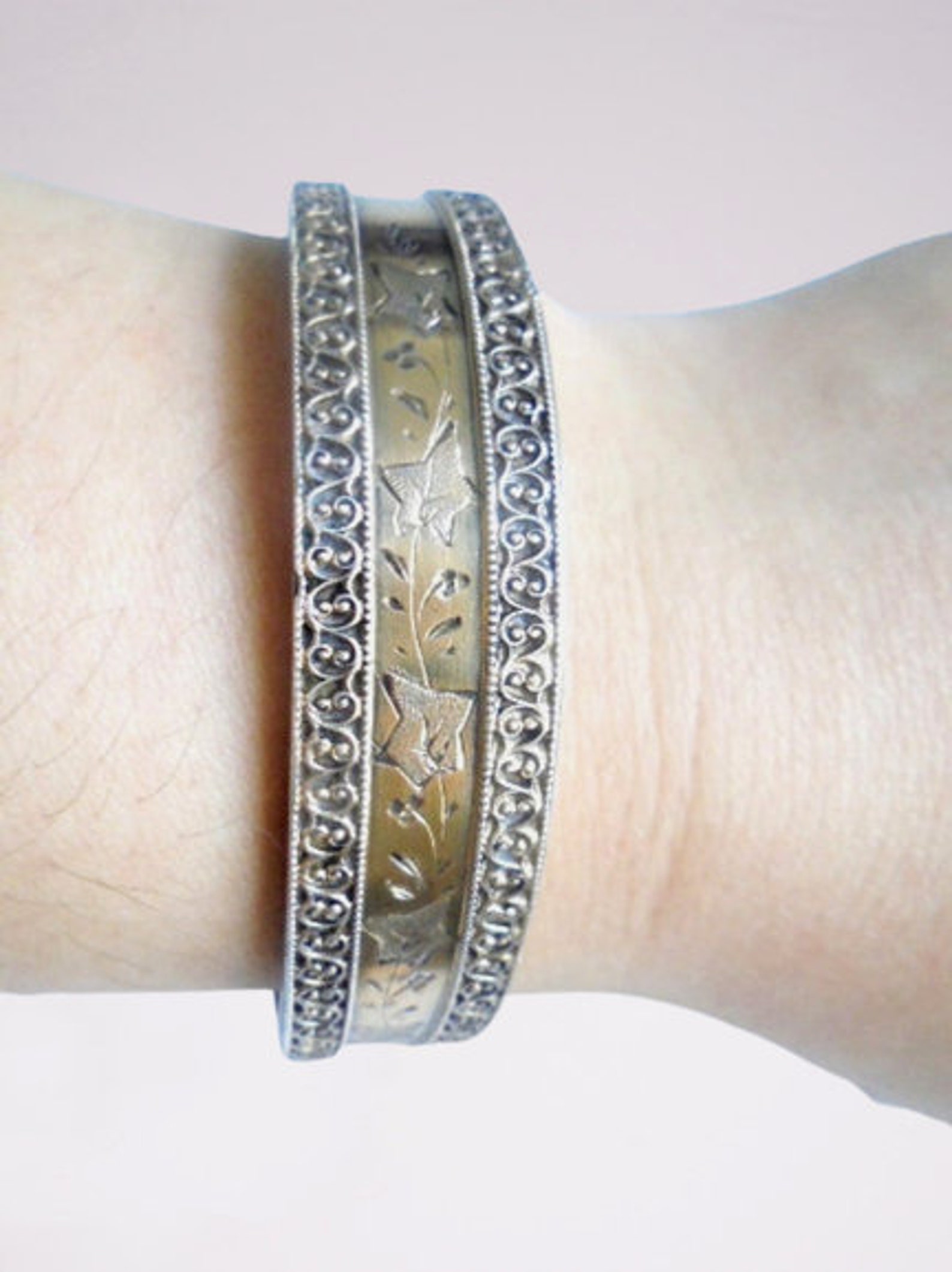 BRACELET VERMEIL in Sterling Silver 925 and Gold 18K John - Etsy