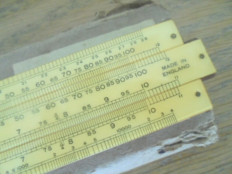 UNIQUE LOG Slide Ruler in Wood and Celluloid Original 1950s in - Etsy
