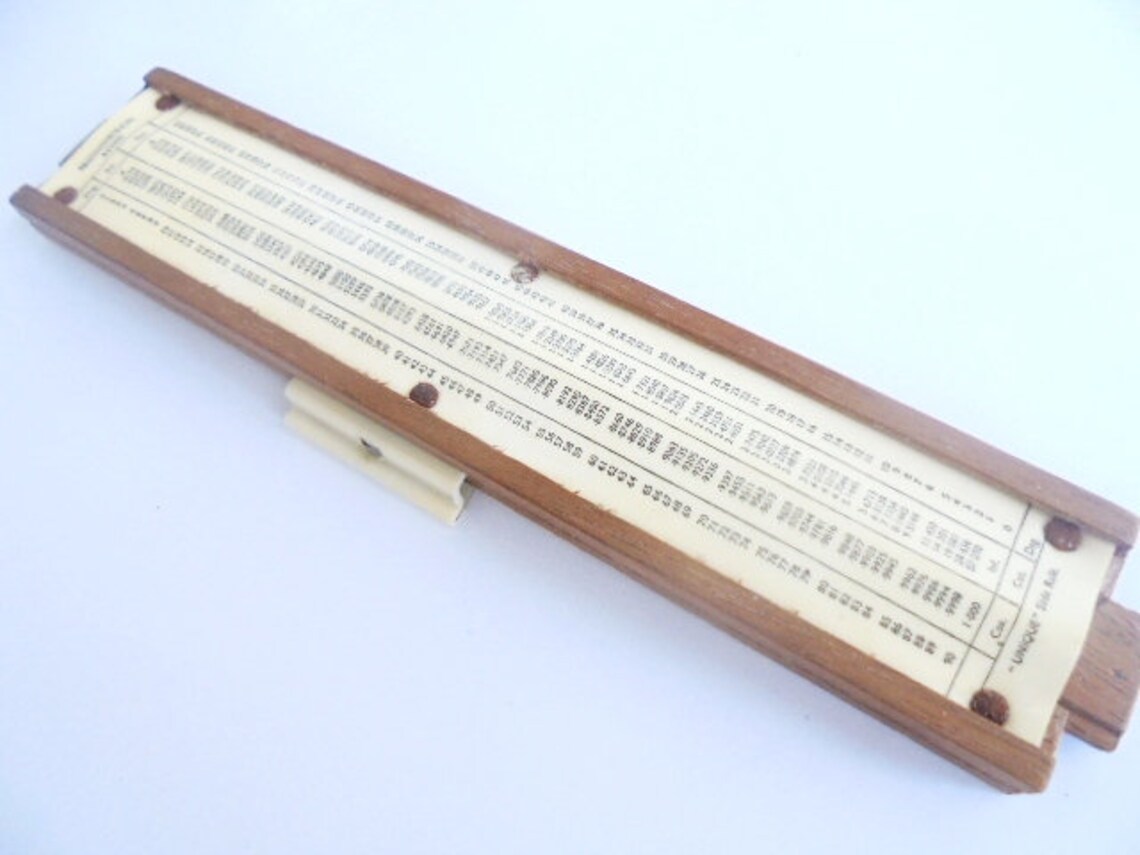 UNIQUE LOG LOG Slide Ruler in Wood and Celluloid Cm 15 With | Etsy