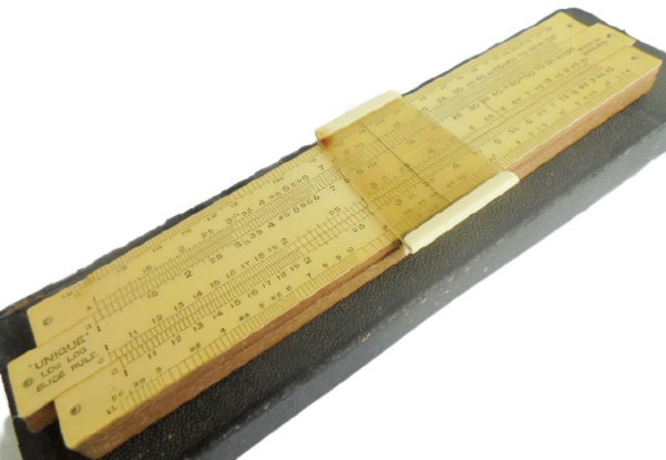 UNIQUE LOG LOG Slide Ruler in Wood and Celluloid Cm 15 With | Etsy