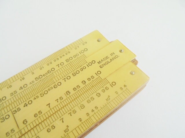 UNIQUE LOG LOG Slide Ruler in Wood and Celluloid Cm 15 With - Etsy