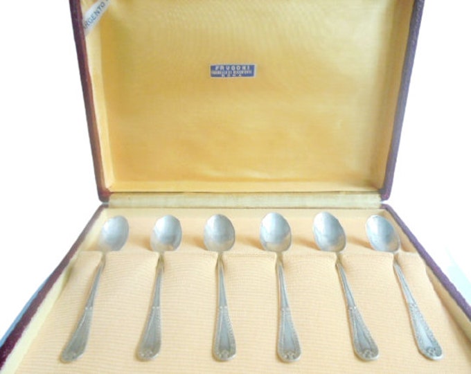 6 SPOONS Set for Dessert Coffee or Fruit in SILVER 800 - Etsy