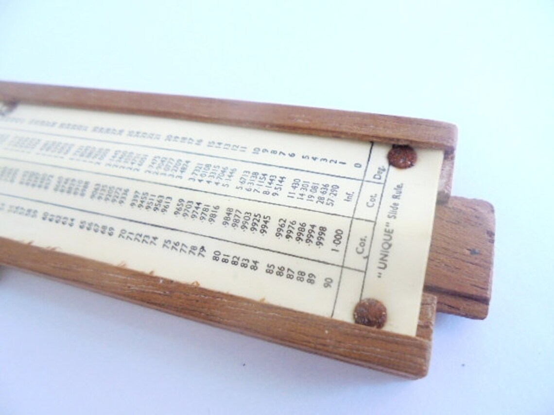 UNIQUE LOG LOG Slide Ruler in Wood and Celluloid Cm 15 With | Etsy