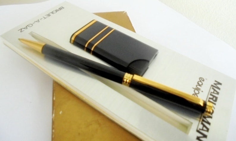 MARKSMAN EQUIPE 2 Set Ball Pen & Lighter Lacque Black Briquet - Etsy