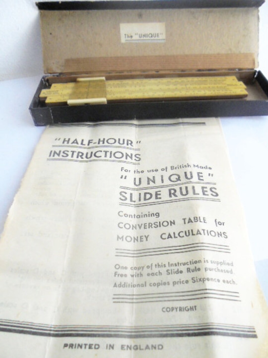 UNIQUE LOG LOG Slide Ruler in Wood and Celluloid Cm 15 With - Etsy