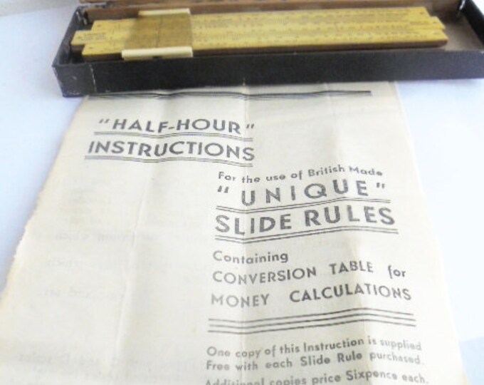 UNIQUE LOG LOG Slide Ruler in Wood and Celluloid Cm 15 With - Etsy