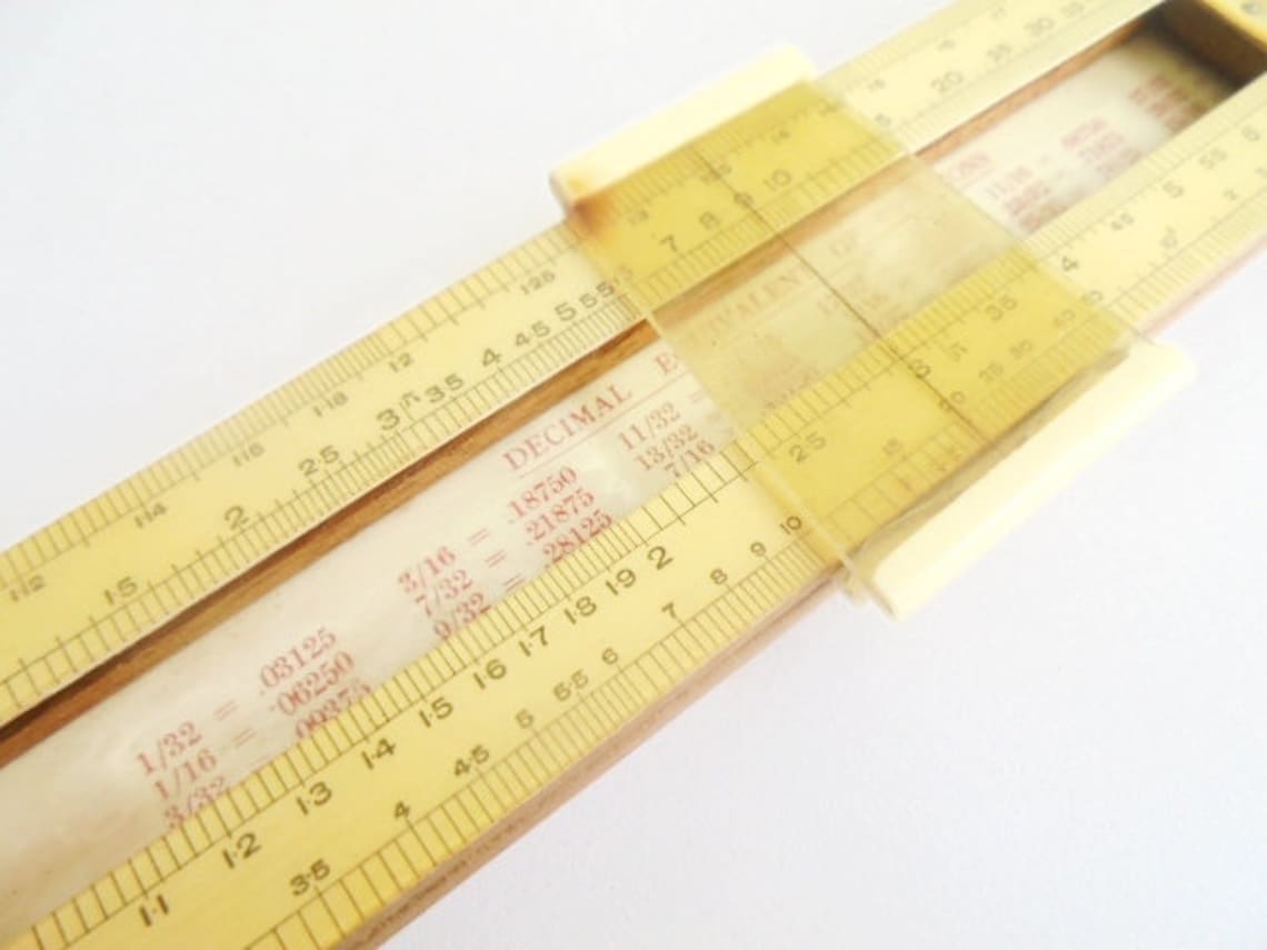 UNIQUE LOG LOG Slide Ruler in Wood and Celluloid Cm 15 With | Etsy