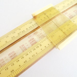 UNIQUE LOG LOG Slide Ruler in Wood and Celluloid Cm 15 With | Etsy