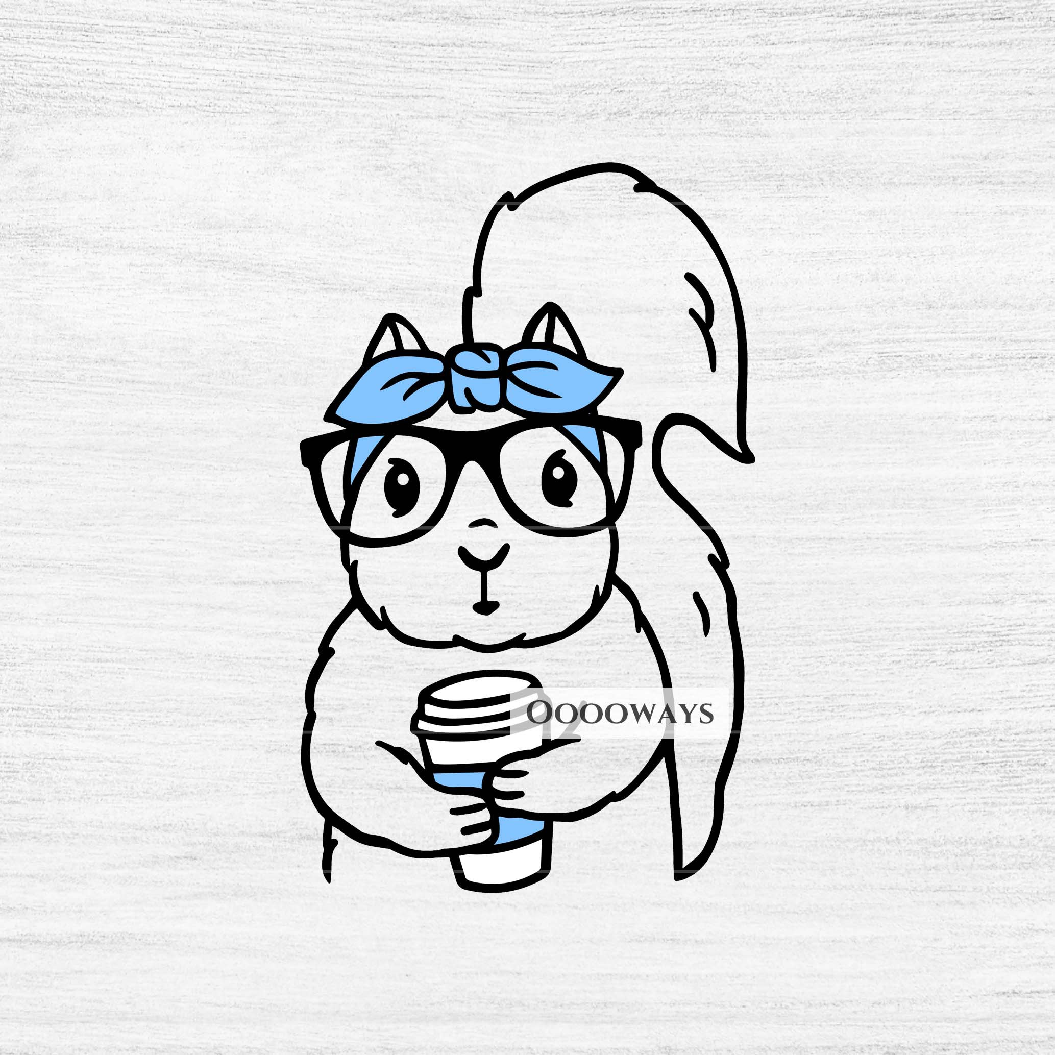 Coffee Squirrel Svg Funny Squirrel Svg Cute Squirrel With - Etsy